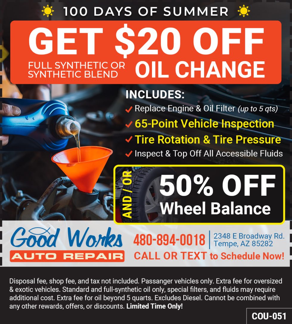 Auto Repair Coupons & Specials | Good Works Auto Repair Tempe
